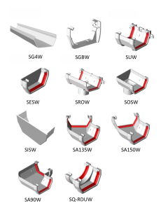 GBP White Plastic 114mm Square Gutter and 65mm Downpipe - Squareline ...