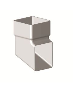 GBP White Plastic 114mm Square Gutter and 65mm Downpipe - Squareline ...